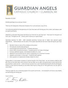 State of the Parish – Guardian Angels